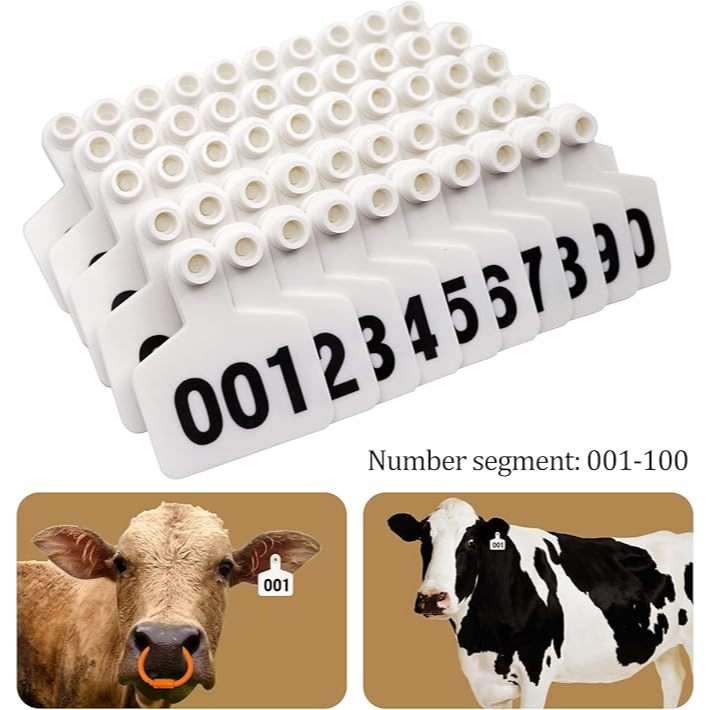Cattle Ear Tags, 100Pieces, Livestock Marking Labels (Available In ...