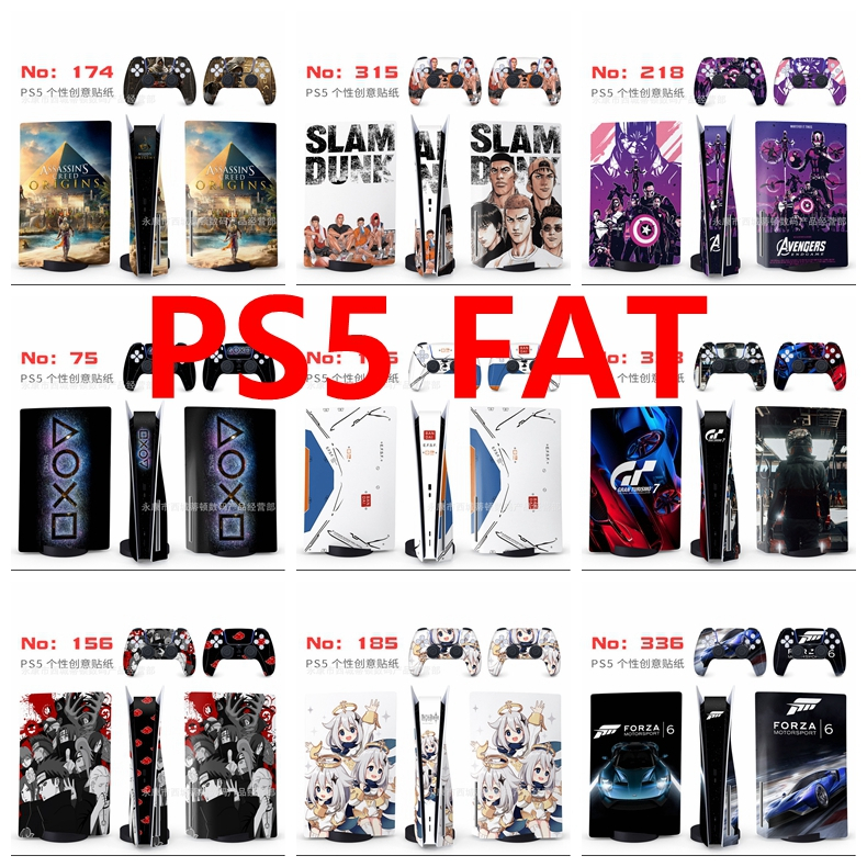 50 Colors Skin Sticker Compatible with Sony Playstation 5 Fat Disc ...
