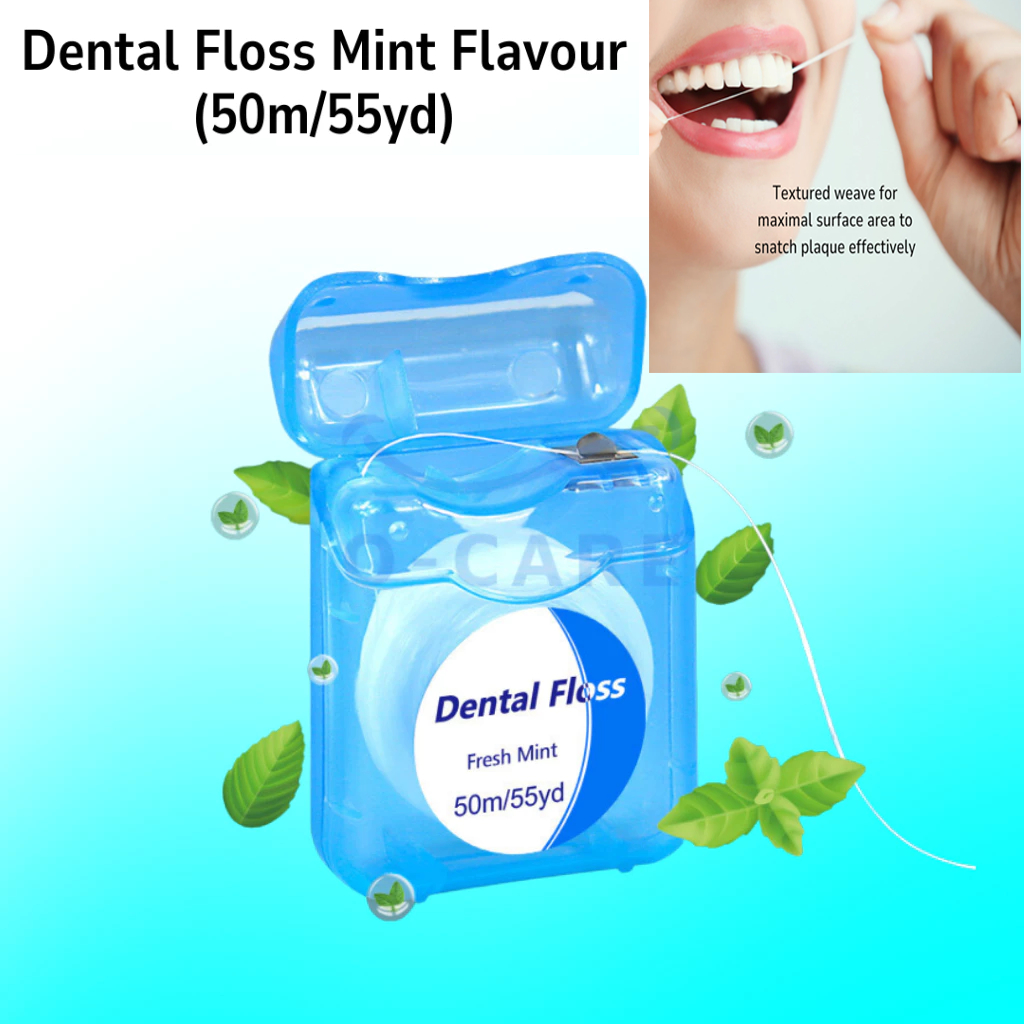 Dental Floss 50m Mint Flossing tools Oral Hygiene Teeth Cleaning Oral ...