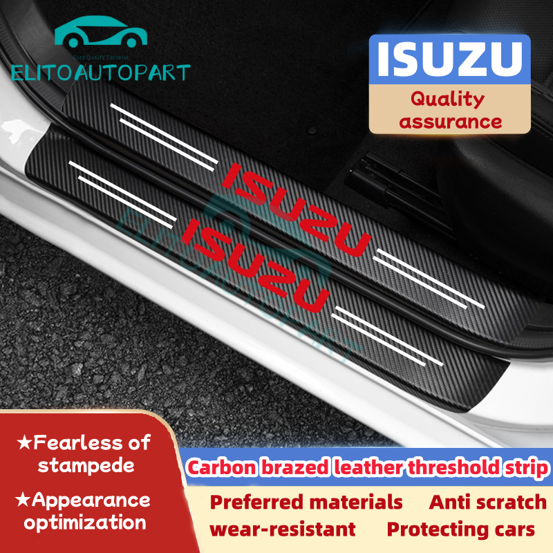 ISUZU Car Door Sill Stickers Trunk Threshold Anti-Scratch Decals 4Pcs ...