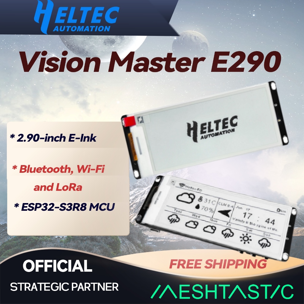 2.90 E-ink Display Meshtastic ESP32 LoRaArduino Smart Price Tag E-Paper Monitor Devboard ...