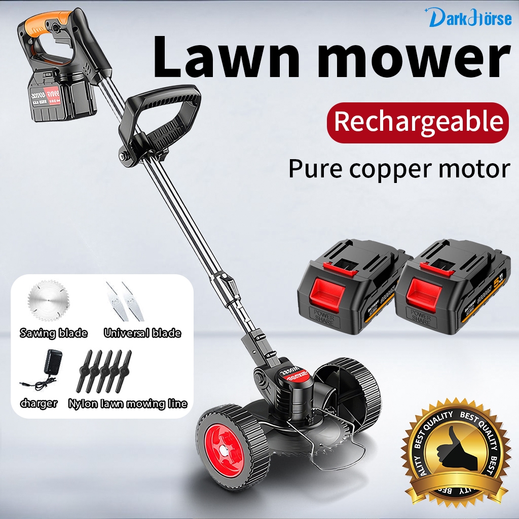 Mesin rumput bateri heavy duty with wheels grass cutter machine ...