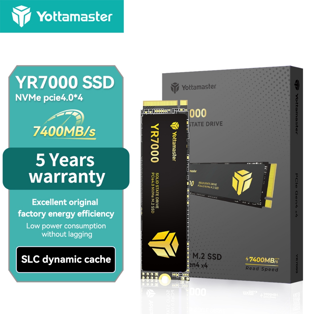 Yottamaster 7400MB/S PCIe4.0 Internal Solid State Hard Drive HDD M.2 ...