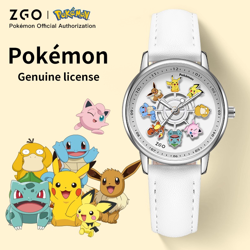 ZGO × Pokemon Quartz Watch For Men Waterproof Luminous Students jam ...