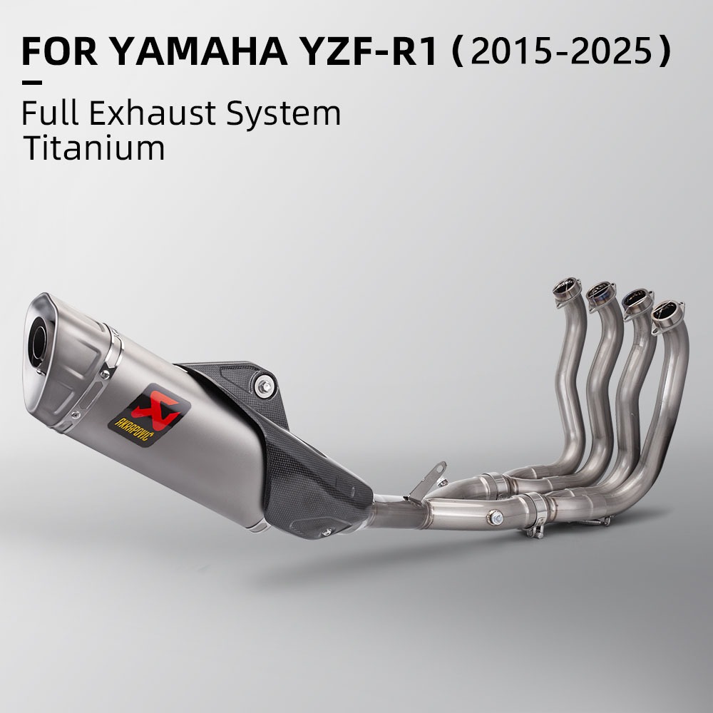 For Yamaha R1 R1M 2015-2024 Motorcycle Exhaust Full Titanium System ...