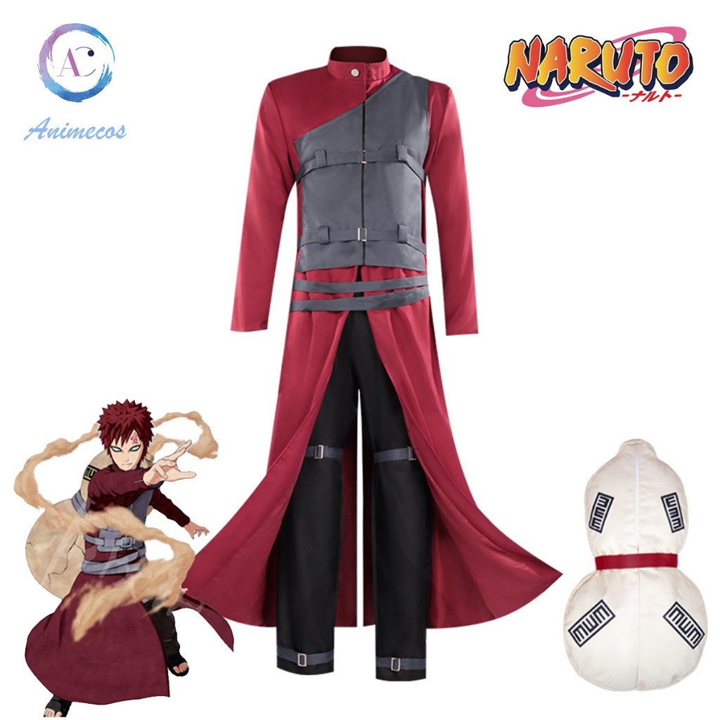 Gaara Cosplay Costume Anime Naruto Ninja Uniform For Men Gaara Outfit ...