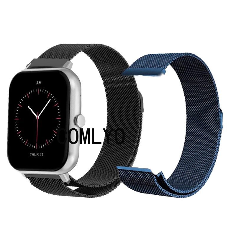 For GOOJODOQ FB003 FB033 GTS Smart Watch Strap Stainless Steel Metal ...