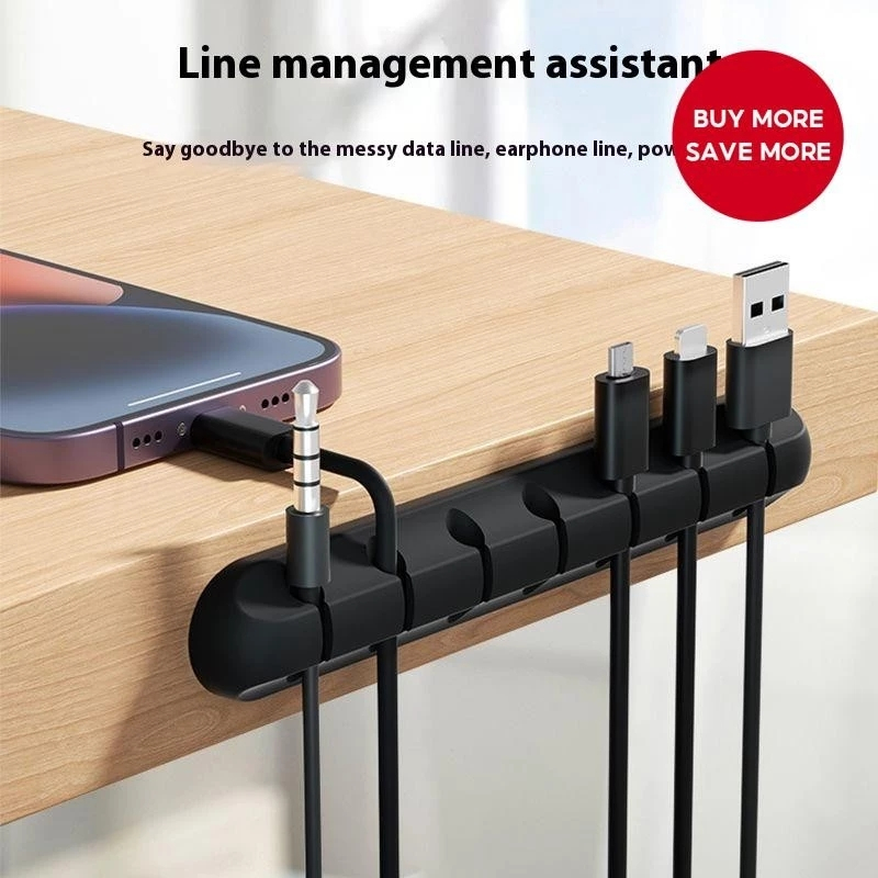 Data Cable Holder Car Cable Organizer Perforation-Free Desktop Charging ...