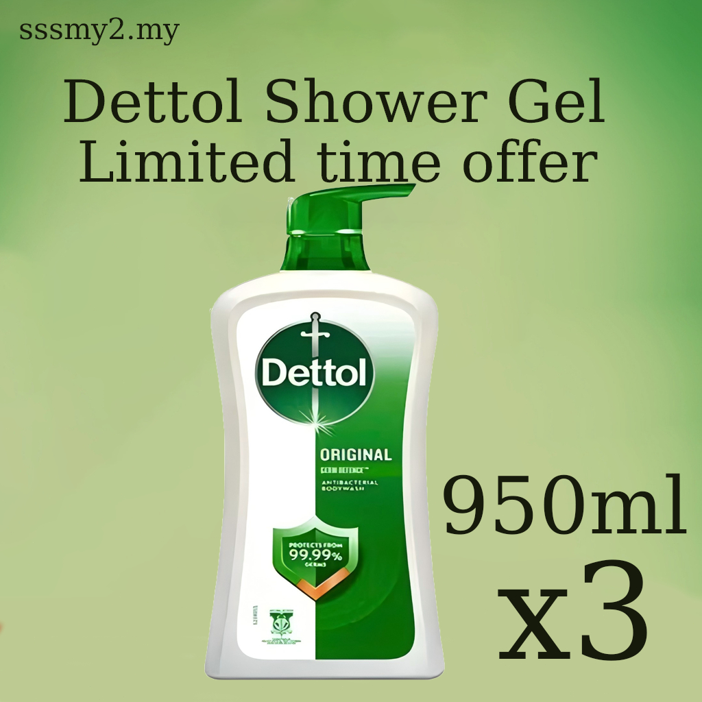 Dettol Antibacterial Anti Bacterial Shower Gel Original 950ml x2 | Shopee Malaysia