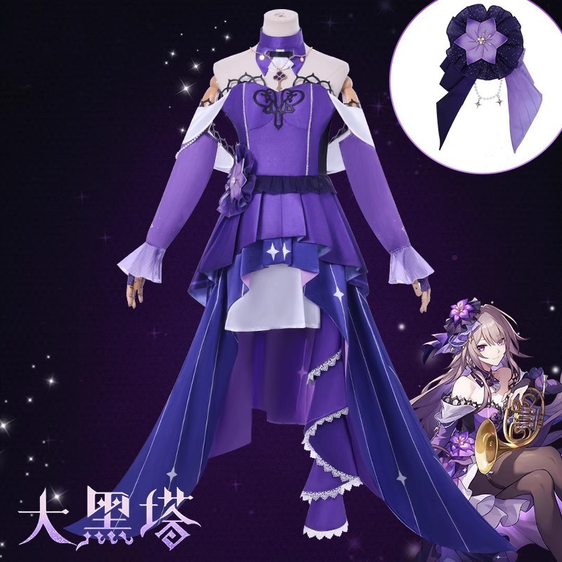 2025 Honkai Star Rail Concert Herta Cosplay Costume Full Set Dress for ...