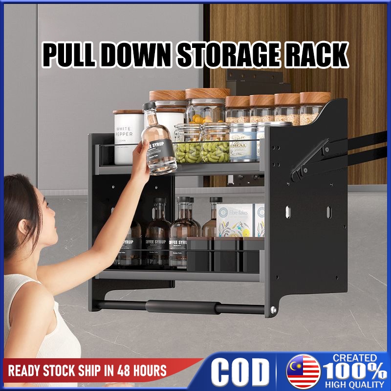 Soft Close Pull Down Dish Rack 304 Stainless Steel Pull Down Storage ...