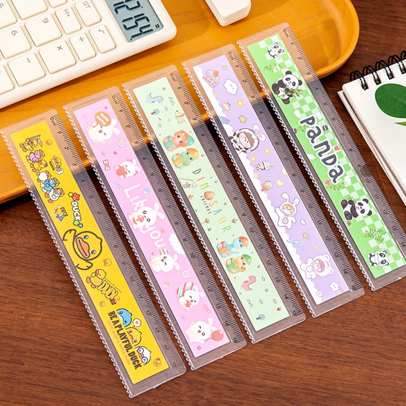 Cartoon Cartoon Ruler 15CM Wave Ruler Hard Ruler Scale Student Children ...