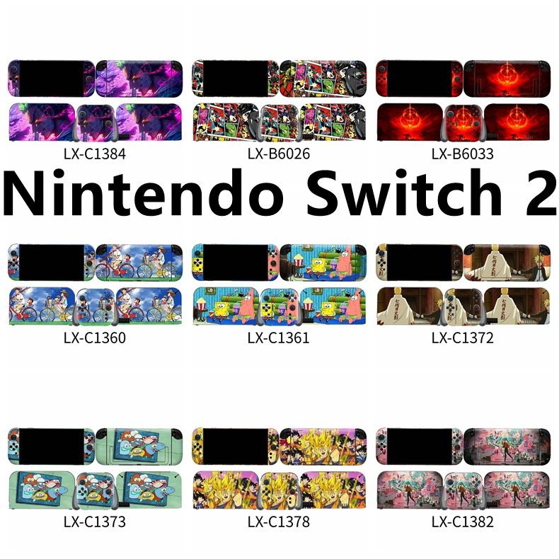 50 Colors Skin Sticker Compatible with Nintendo Switch 2 (2025) Vinyl ...