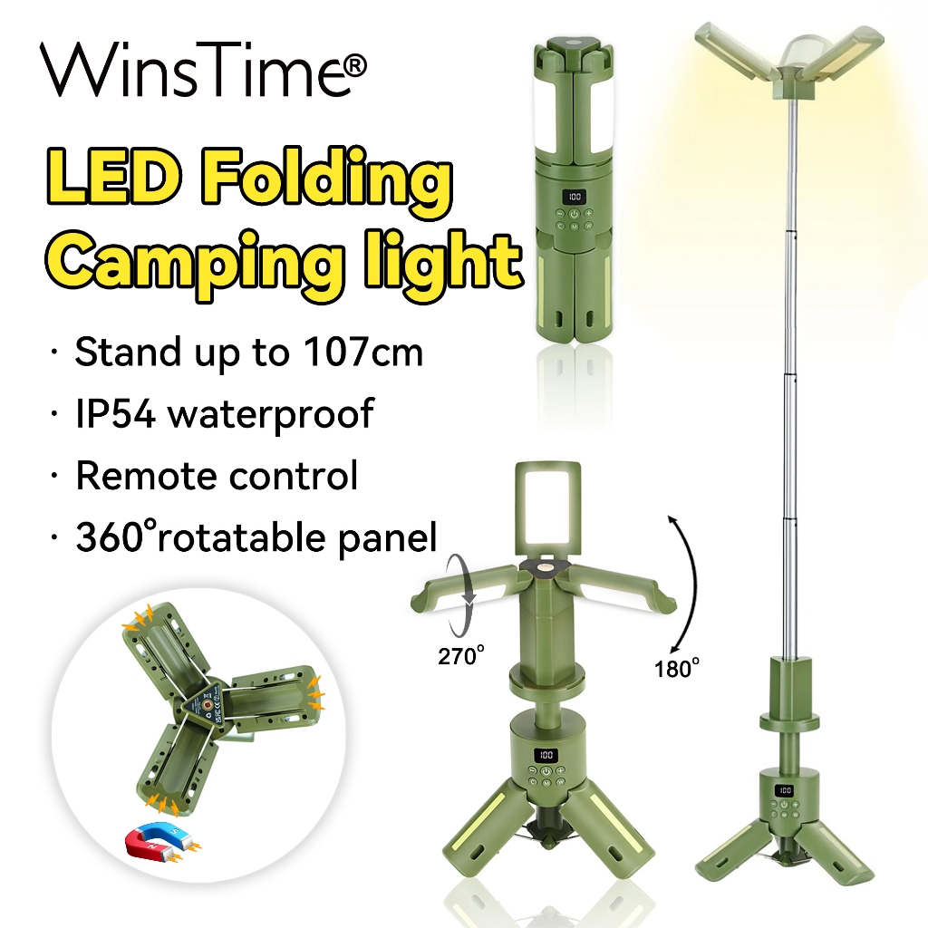 WinsTime Z77 LED Camping Light Outdoor Foldable Super Bright Strong ...