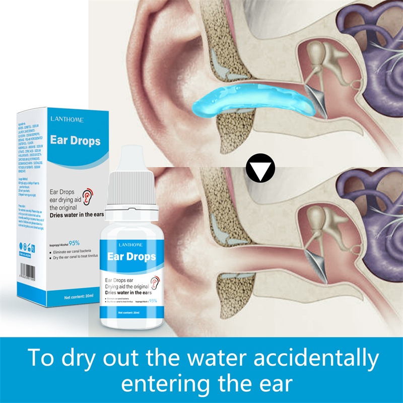 20ml Earache Relief Ear Drops Ear Drying Aid Dries Water in the Ear ...