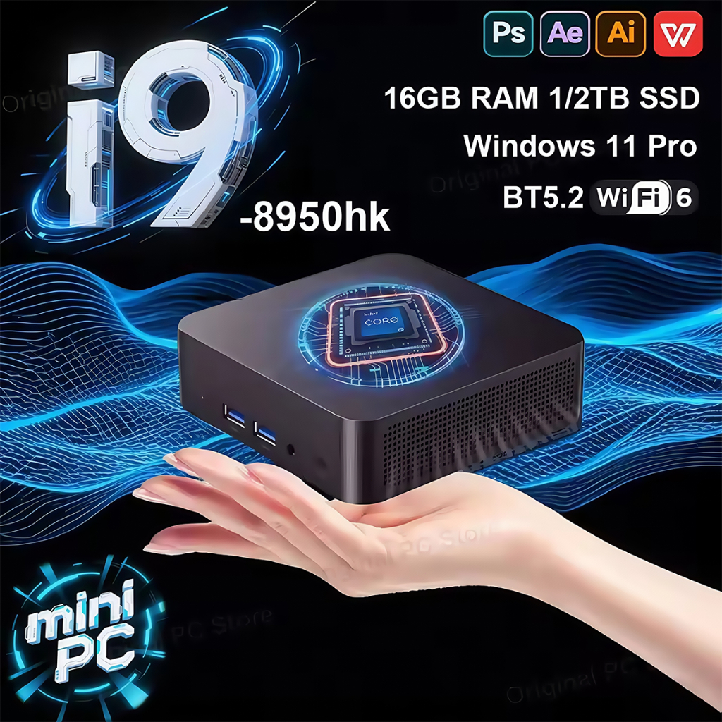 2025 Portable Mini PC Intel Core i9 8950HK 16GB DDR4 512GB 1TB 2TB SSD ...
