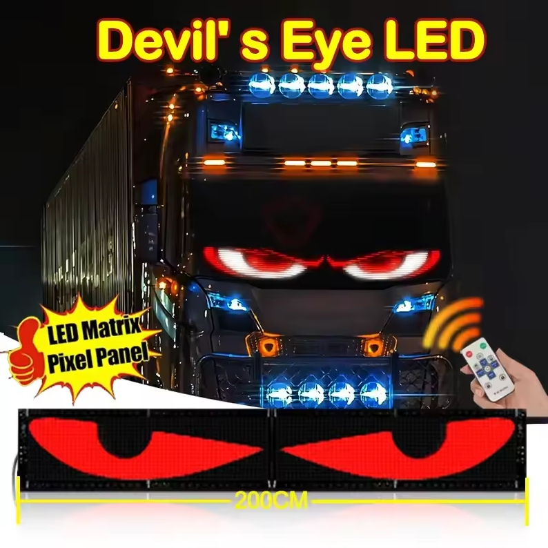 24V Truck Devil's Eye Truck LED Display Lights Dynamic Flex Panel ...