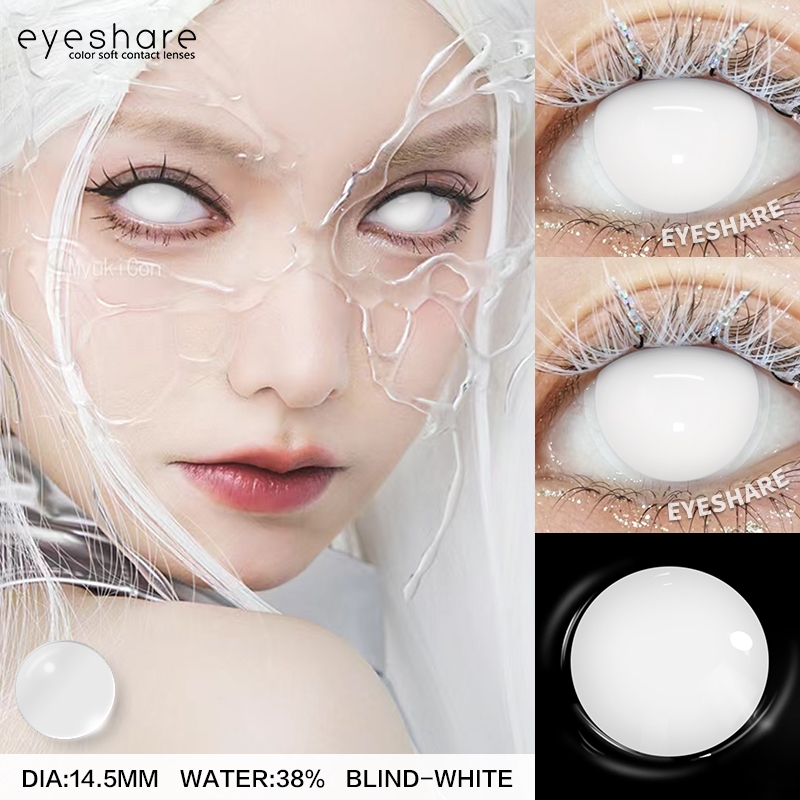 eyeshare White Series Cosplay Contact Lens 2Pcs\Pair Red Soft Halloween ...