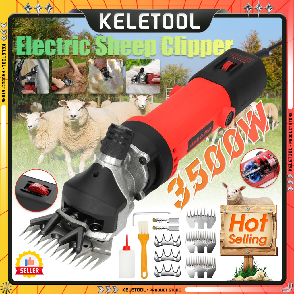 3500W Electric Sheep Hair Clipper Sheep Shearing Kit Shear Wool Cut ...