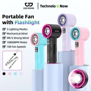 GOOJODOQ Handheld Fan Portable 100 Level Speed Adjustable With Buckle ...