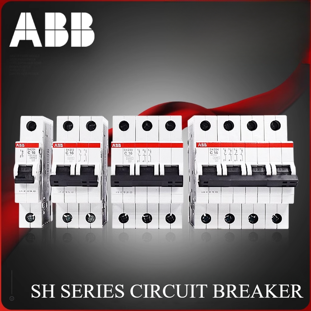 Original ABB Miniature Circuit Breaker SH200 Series C Type SH201 SH202 SH203 SH204 1A 2A 3A 4A ...