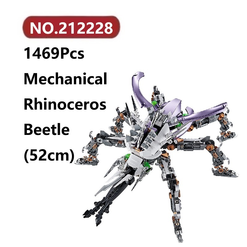 Mechanical Rhinoceros Beetle Building Blocks 1469 Pcs Create with ...