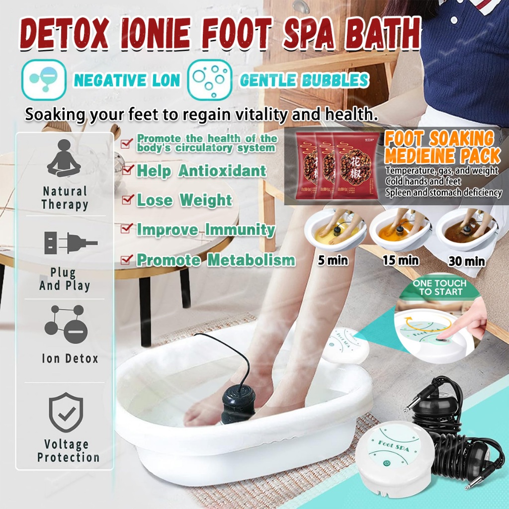 Foot Bath Salorie Personal Ionic Cleanse Machine Detox Foot Spa Machine ...