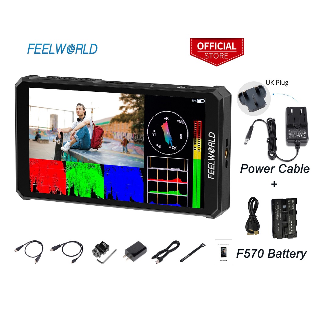 FEELWORLD PS6 5.5 Inch Camera DSLR Field Monitor OLED Vertical ...