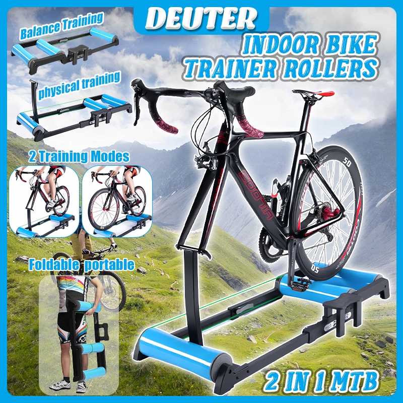 Bike Trainer DEUTER GT01Indoor Bike Trainer Rollers 2 in 1MTB Road Bike Rollers 24-29 inches ...