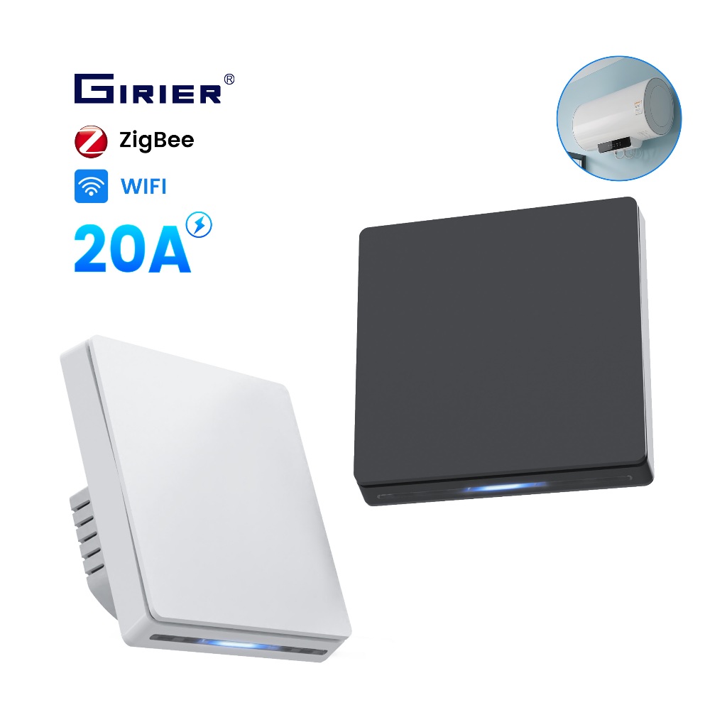 GIRIER Tuya Smart Water Heater Switch ZigBee/WiFi 20A Push Button ...