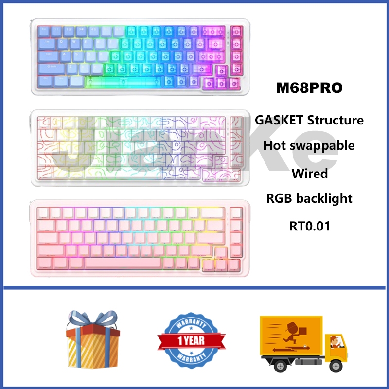 REDRAGON M68PRO Magnetic Wired Keyboard 65% Hot swappable RGB GASKET ...
