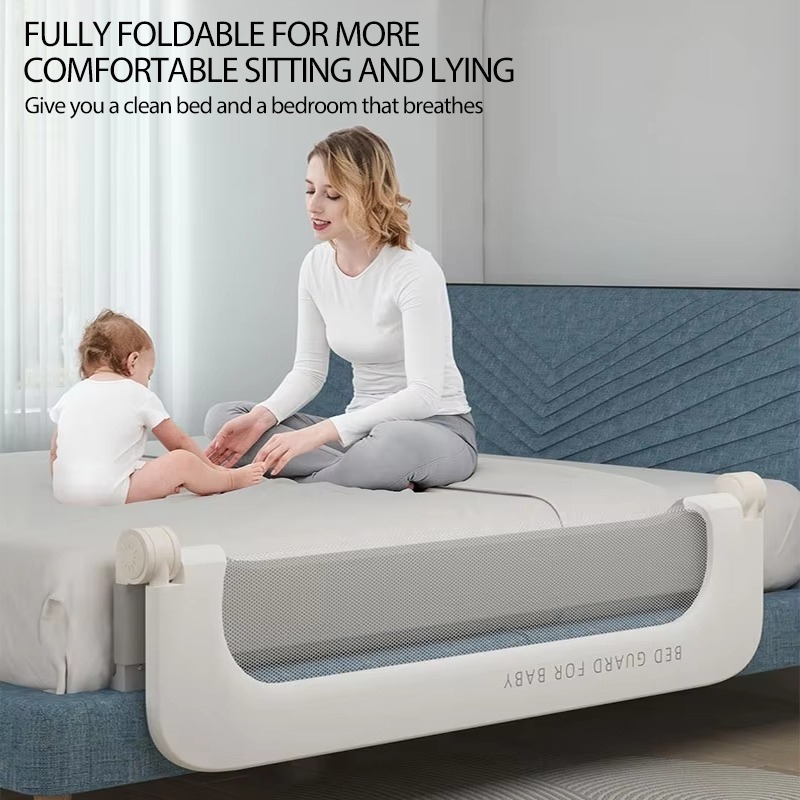 Baby Bed Rail Guard Safety Fence Bumper bed barrier FOLDABLE travel bed ...