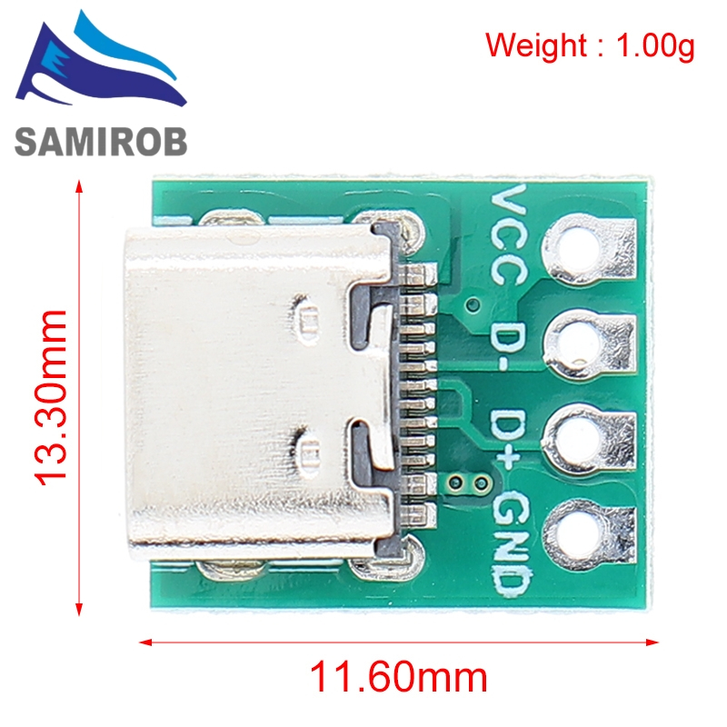 5/10Pcs USB 3.1 Type C Connector 16 Pin Test PCB Board Adapter 16P ...