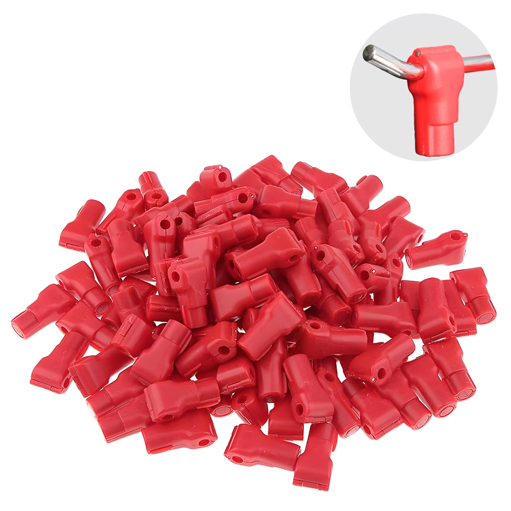 100Pcs Red Hook stop Lock for supermarket shelves security EAS Hard Tag ...