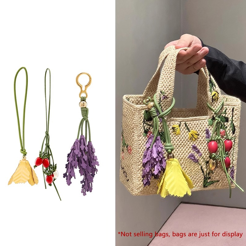 Lavender Keychain Keyring Bag Charm，For Women Girl Senior Bag ...