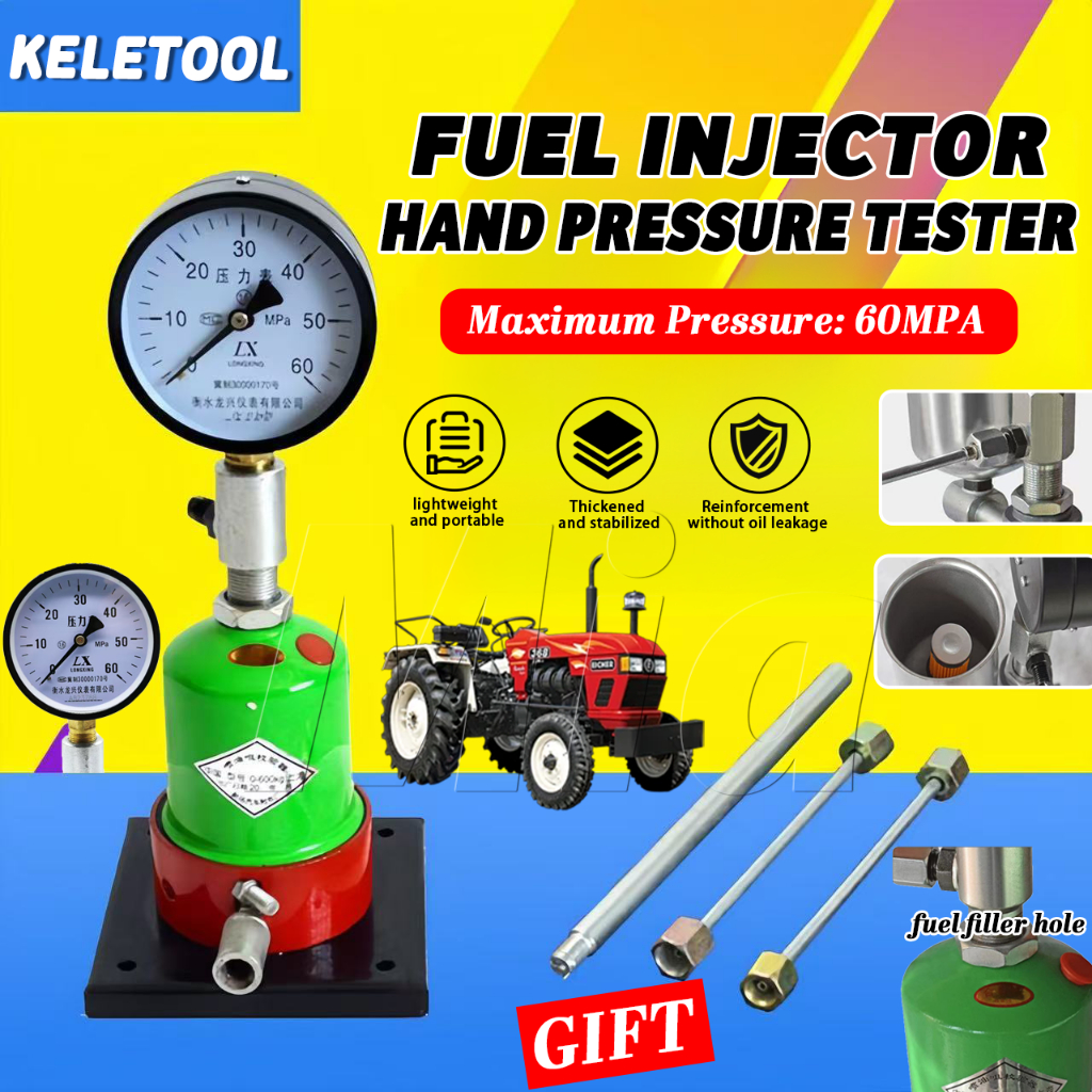 Diesel Fuel Injector Nozzle Tester Fuel Oil Gauge Diagnostic Tool ...