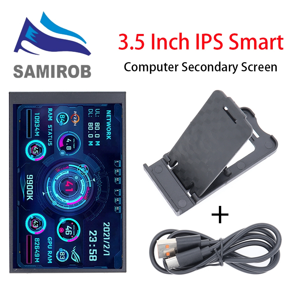 3.5'' IPS USB Type-C PC Secondary Screen for CPU GPU RAM HDD Monitoring ...