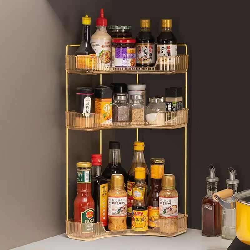 Acrylic Sorting Rack In The Kitchen Corner, Spice Jar And Seasoning ...