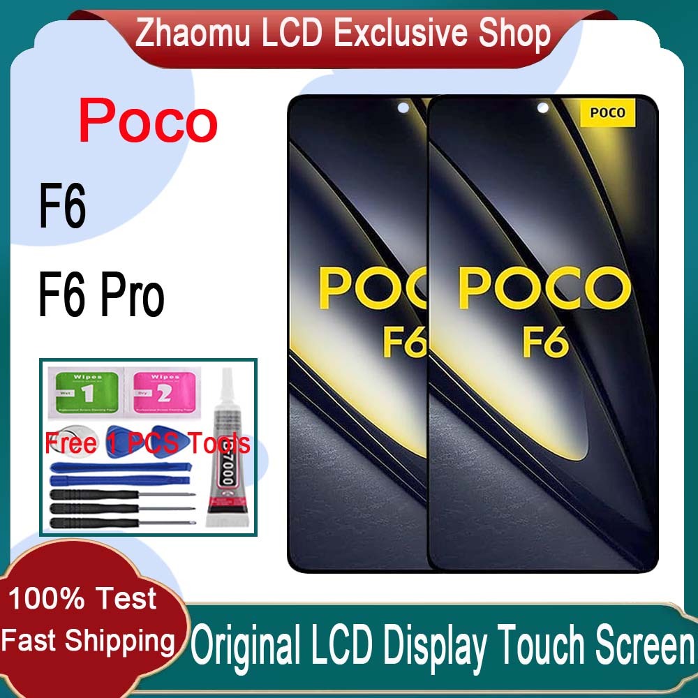 Original AMOLED POCO F6 F6 Pro 5G LCD Display Touch Screen Replacement ...