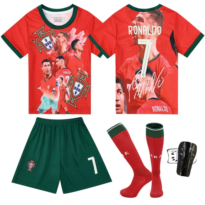 2025-26 Portugal Commemorative Edition Kids Sports Jersey Cristiano ...