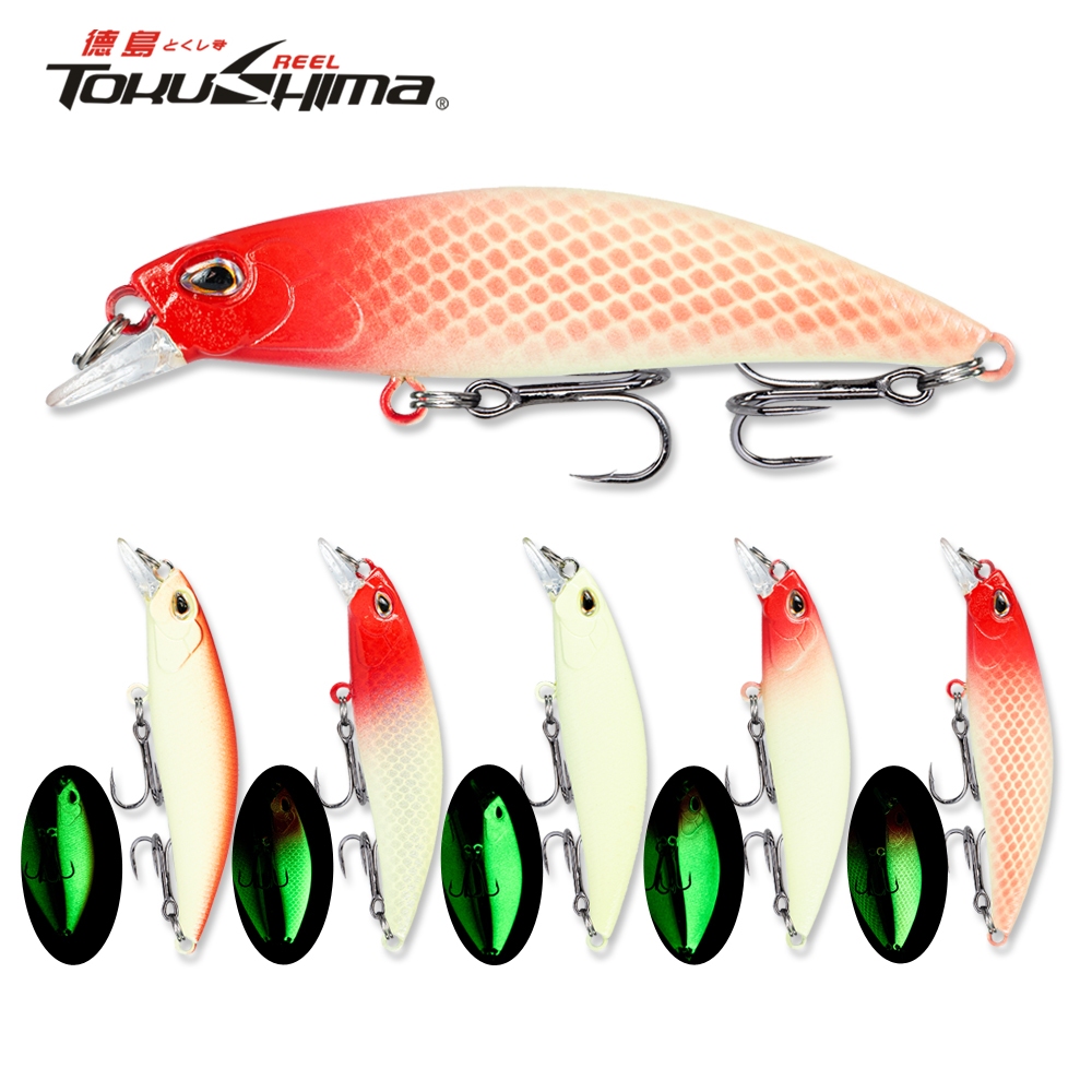 1Pcs 6.7cm/6g Umpan Casting Minnow Sinking Umpan Mancing 3D Eyes Ikan Swimbait Gewang Fishing ...