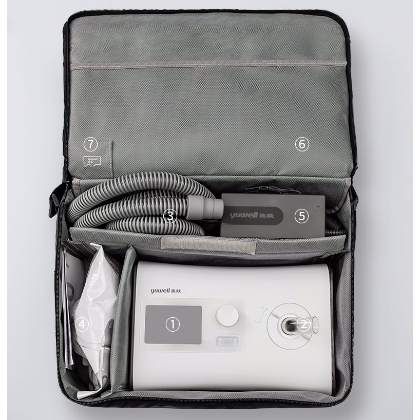 Yuwell YH-550 Auto CPAP Machine Portable With Built-in Humidifier ...