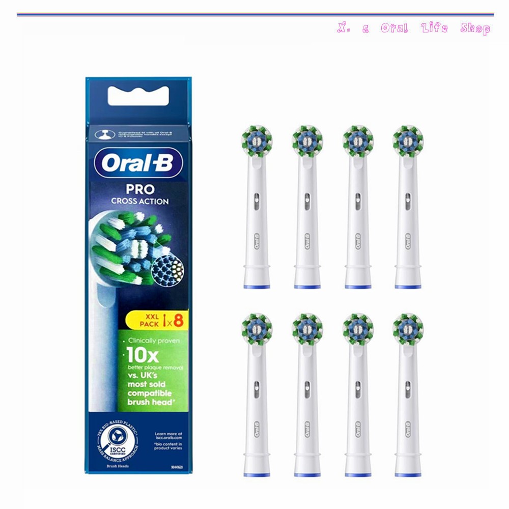 Oral b PRO Cross Action Electric toothbrush head, X-shaped and angled ...