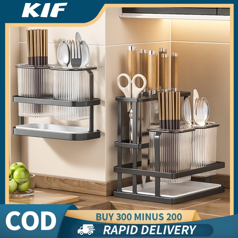 Kitchen Rack Cutlery Chopstick Drainer Holder Rak Pisau Rak Dapur ...