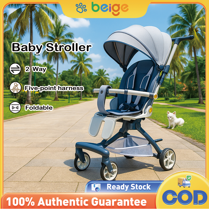 Beige 2 Way Ultra lightweight Foldable Stroller Baby Magic stroller 4 ...