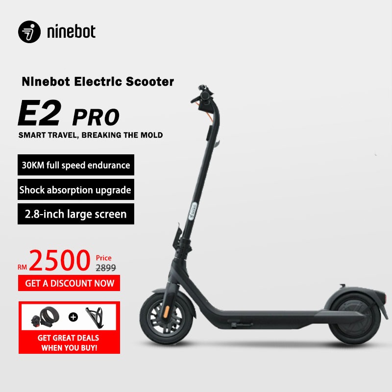 Segway Ninebot E2 Pro Electric Scooter, Front Suspension, Portable Kick ...