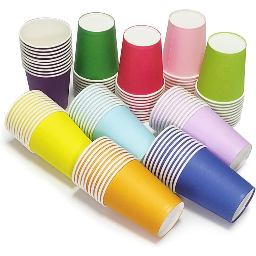 DIY Paper Cups Multi Color Paper Cups for Wedding Party Picnic BBQ ...