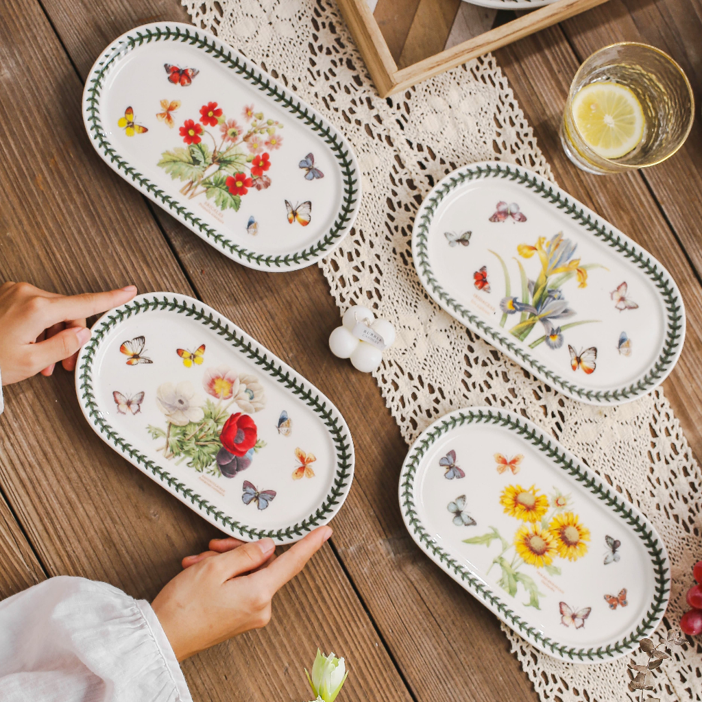 Underglaze ceramic breakfast plates,dessert plates,and oval plates ...
