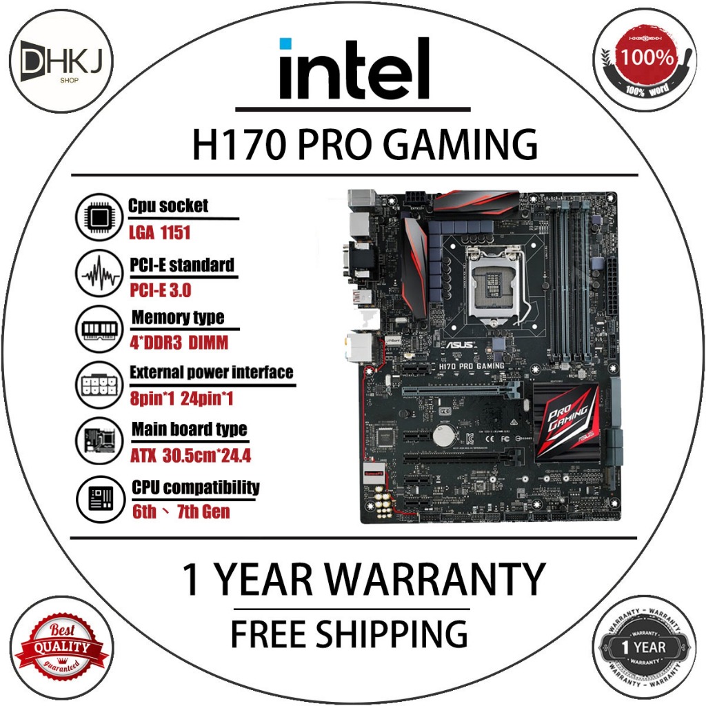 used H170 PRO GAMING motherboard for intel H170 LGA1151 DDR4 Used ...