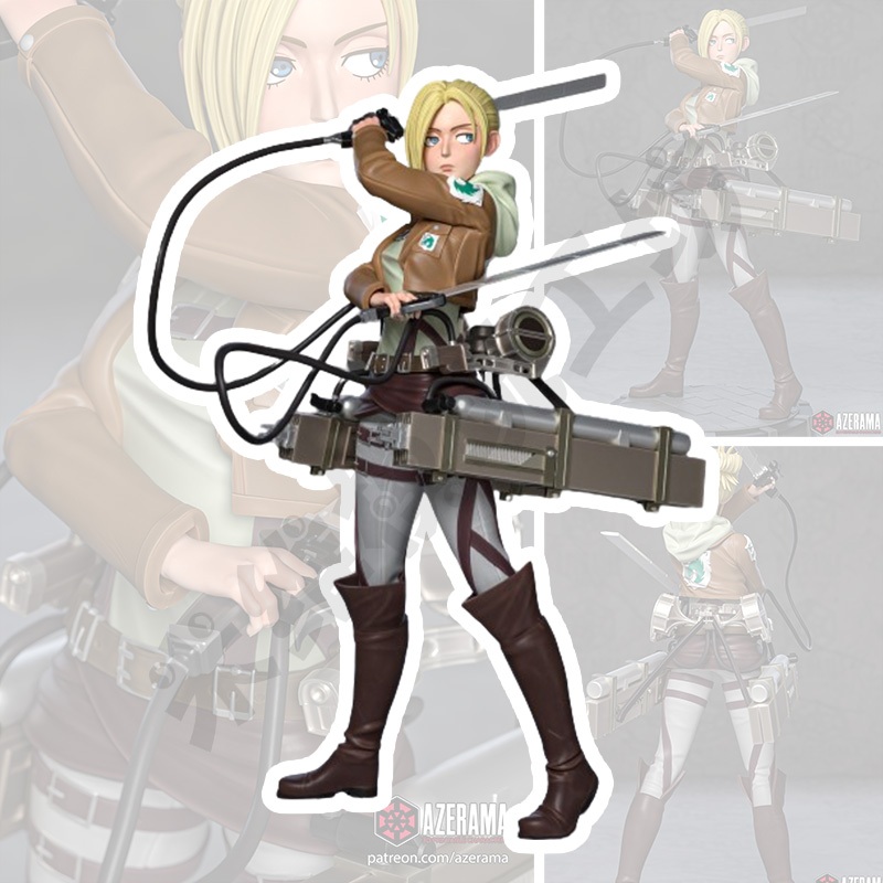 Attack on Titan Annie Battle Annie Beautiful Girl GK Figure 3D Printing ...